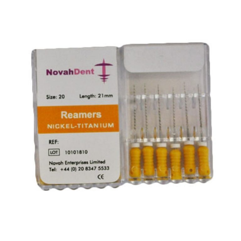 NovahDent Hand Reamers Size 20 Nickel Titanium 21mm Long (6pk ...
