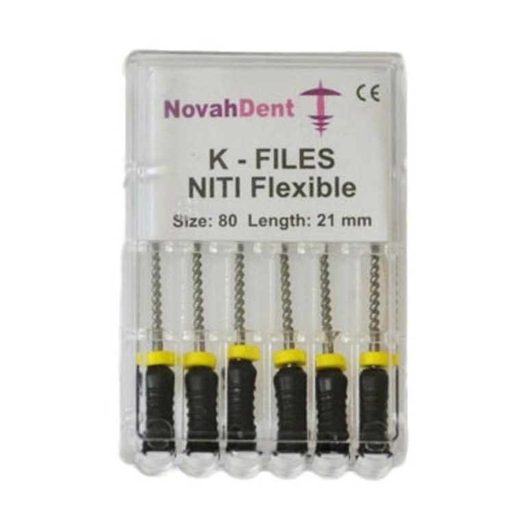 NovahDent K Files Sizes 80 Nickel Titanium 21mm Long (6pk) | LavaDent ...
