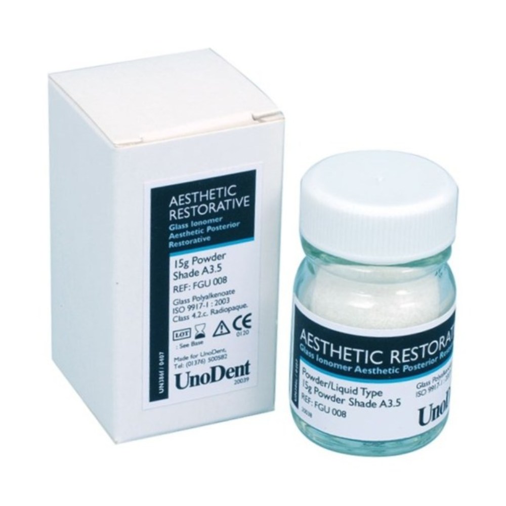 UnoDent Aesthetic Restorative Glass Ionomer Powder A3.5 (15g ...