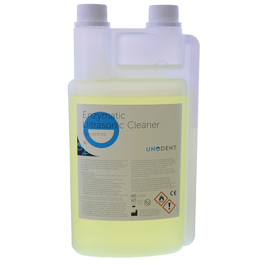 UnoDent Enzymatic Ultrasonic Twin-Neck Concentrated (1 Litre ...