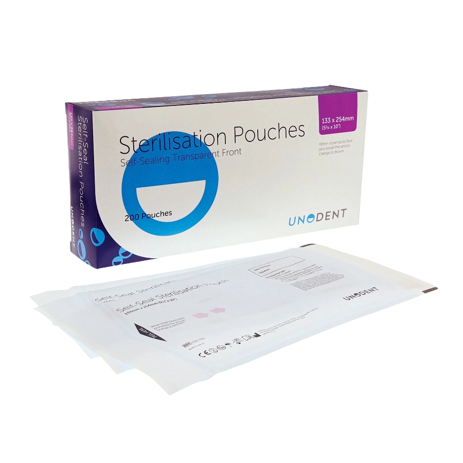 UnoDent Self Seal Sterilisation Pouches 135mm x 255mm (200pk ...