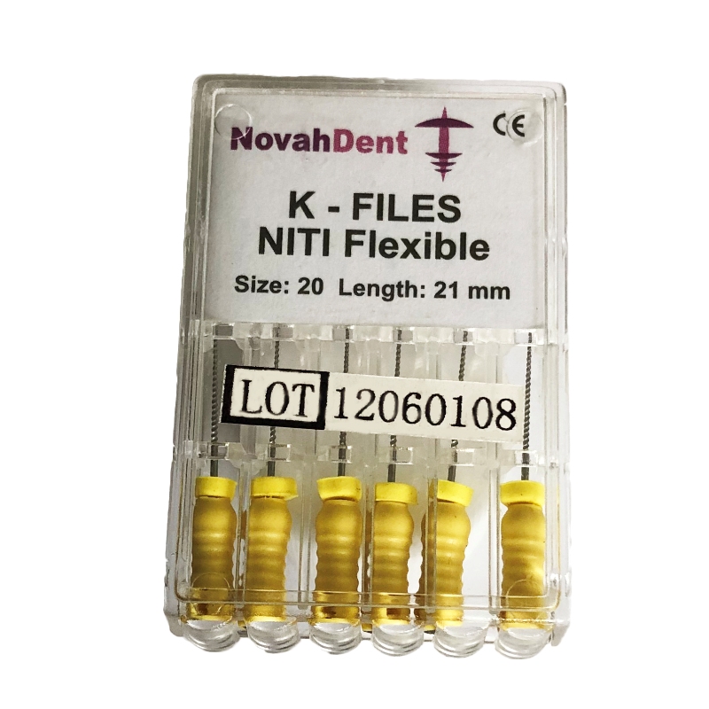NovahDent K Files Size 20 Nickel Titanium 21mm Long (6pk) | LavaDent Online