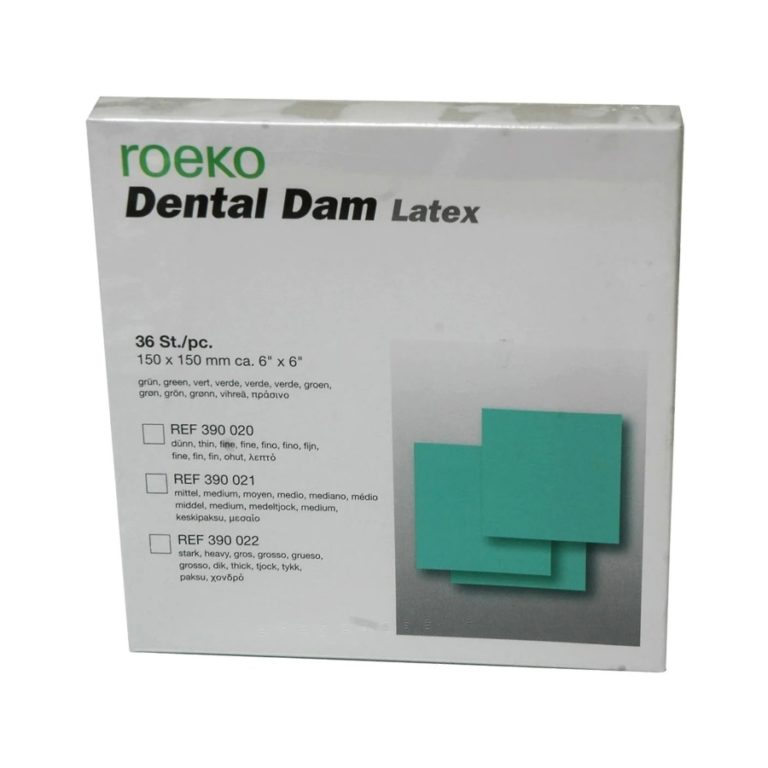 Roeko Dental Dam 6″ x 6″ / 15cm x 15cm Latex (36pk) | LavaDent Online