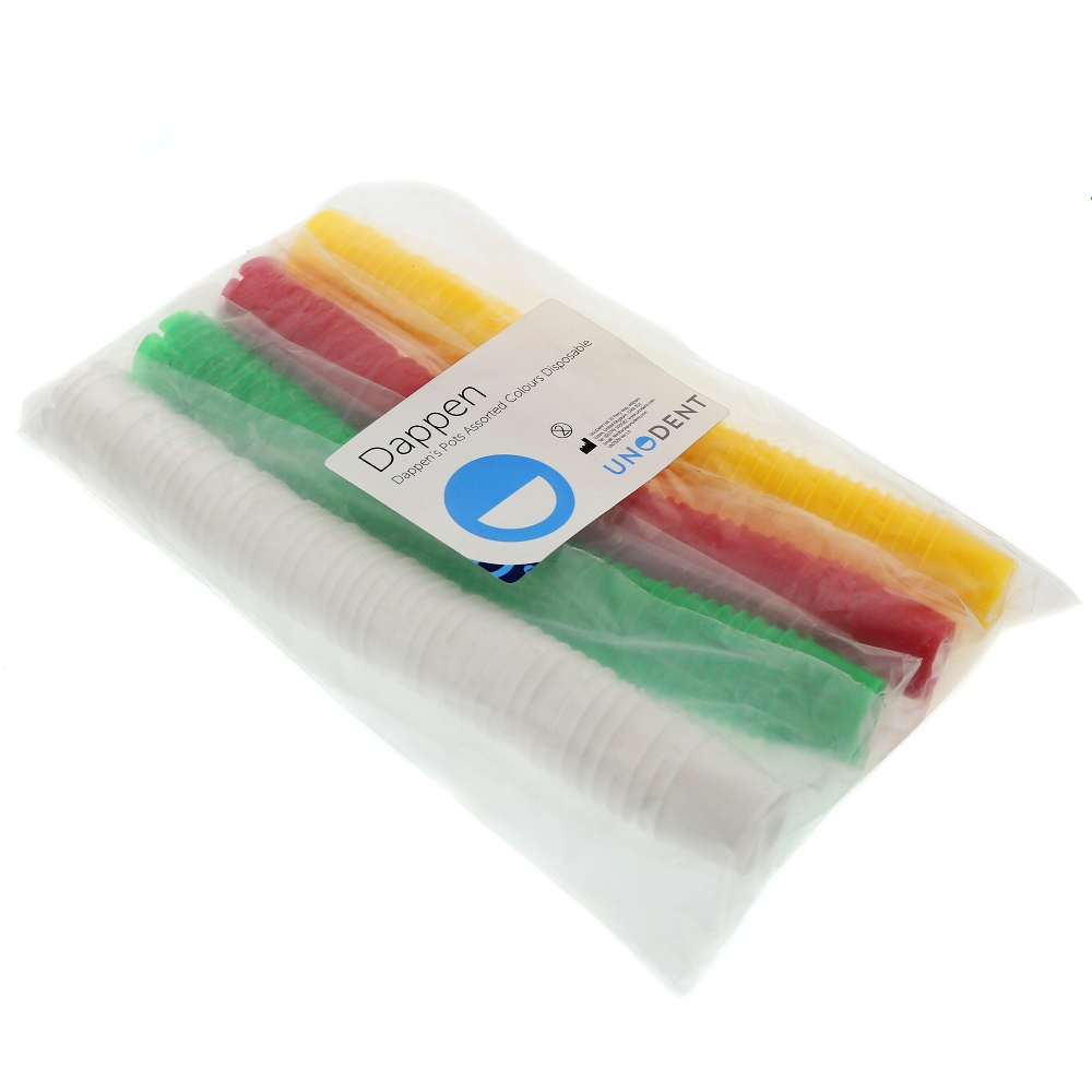Unodent Disposable Dappen’s Pots – Assorted Colours (200pk) | LavaDent ...